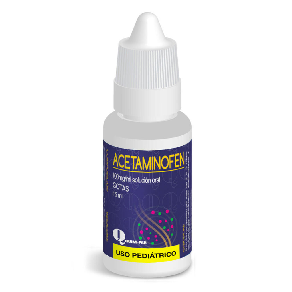 Acetaminofén 100 mg/ml solución oral (Gotas) - Laboratorios Quim-Far